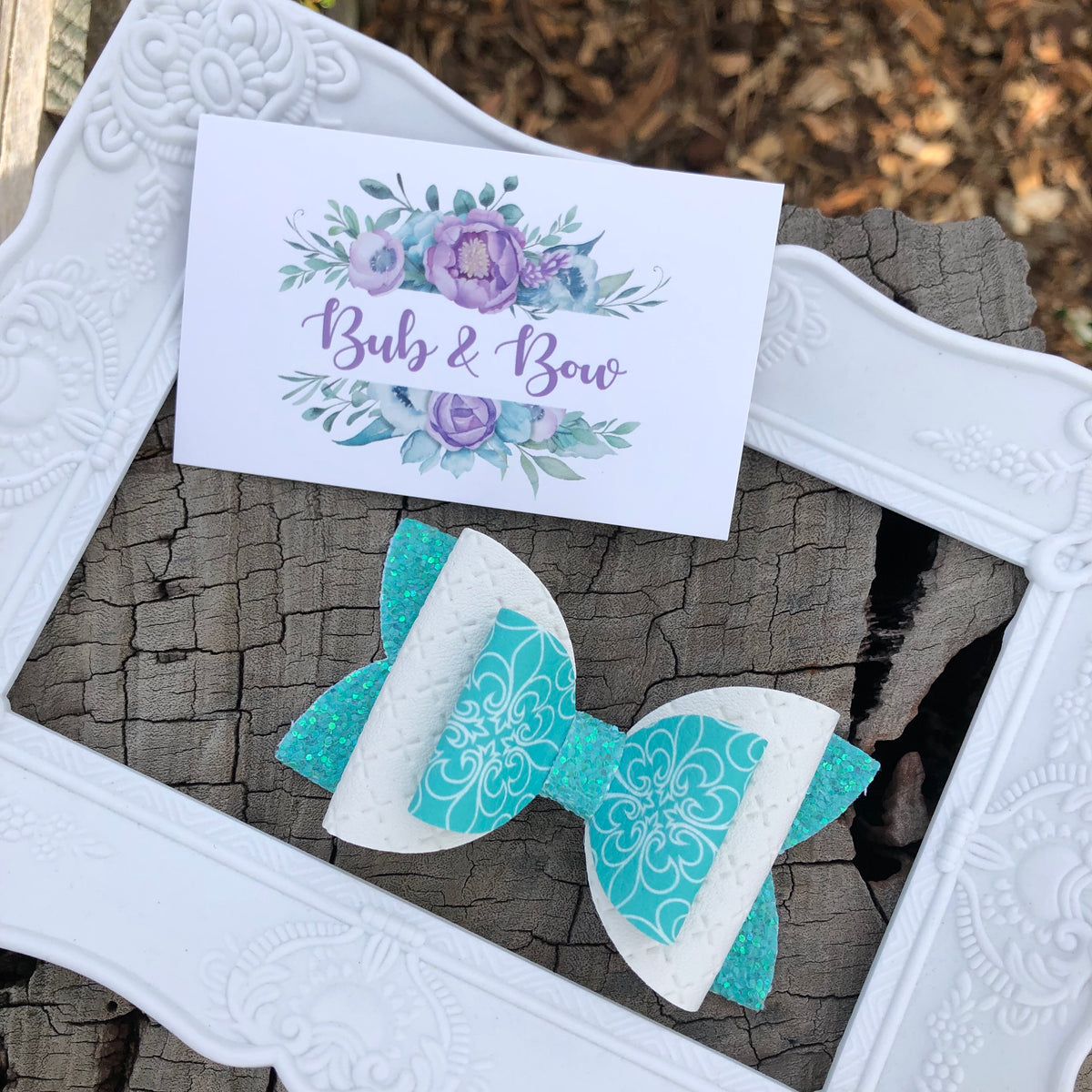 Turquoise Imogen Bow – Bub&Bow